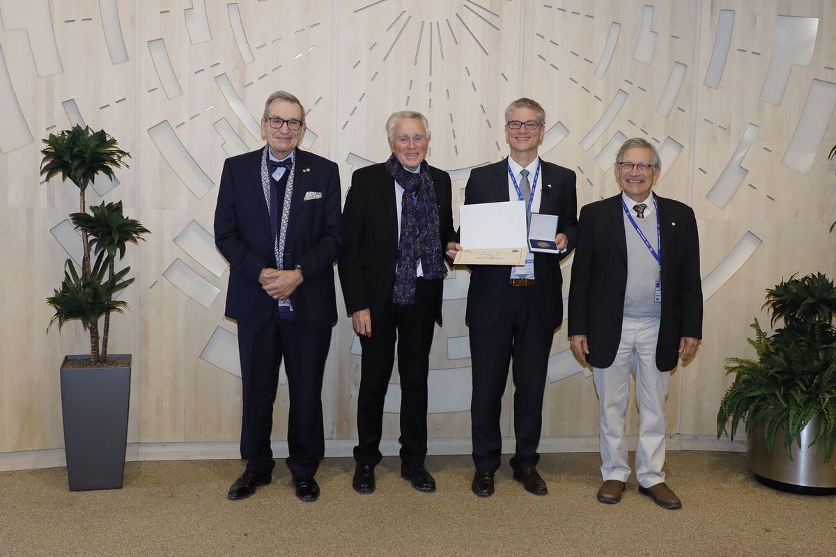 Ceremony at CERN - Prof. Pfeiffer receiving the Blaise Pascal Medal:Physics - Chair of Applied ...